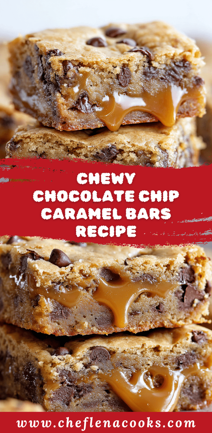 Chocolate Chip Caramel Bars – Irresistibly Chewy & Gooey Delight