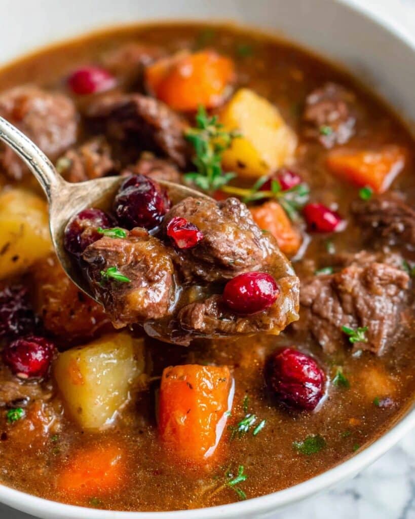 Cranberry Apple Beef Stew: Cozy Fall Comfort Food